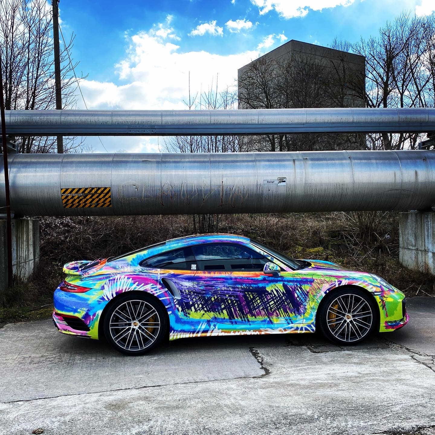 Crazy Coloured Porsche - Wrap Like Royalty