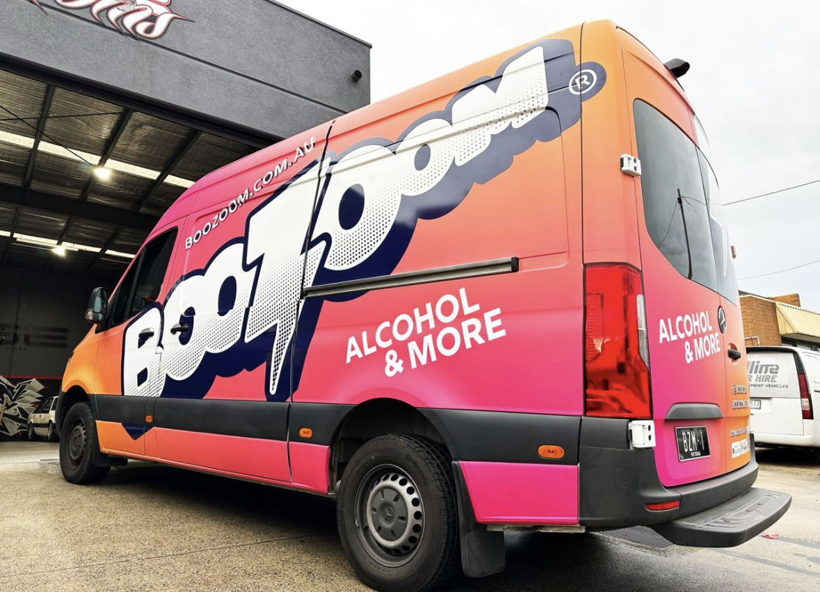 Boozoom digital printed full vehicle wrap - Wrap Like Royalty