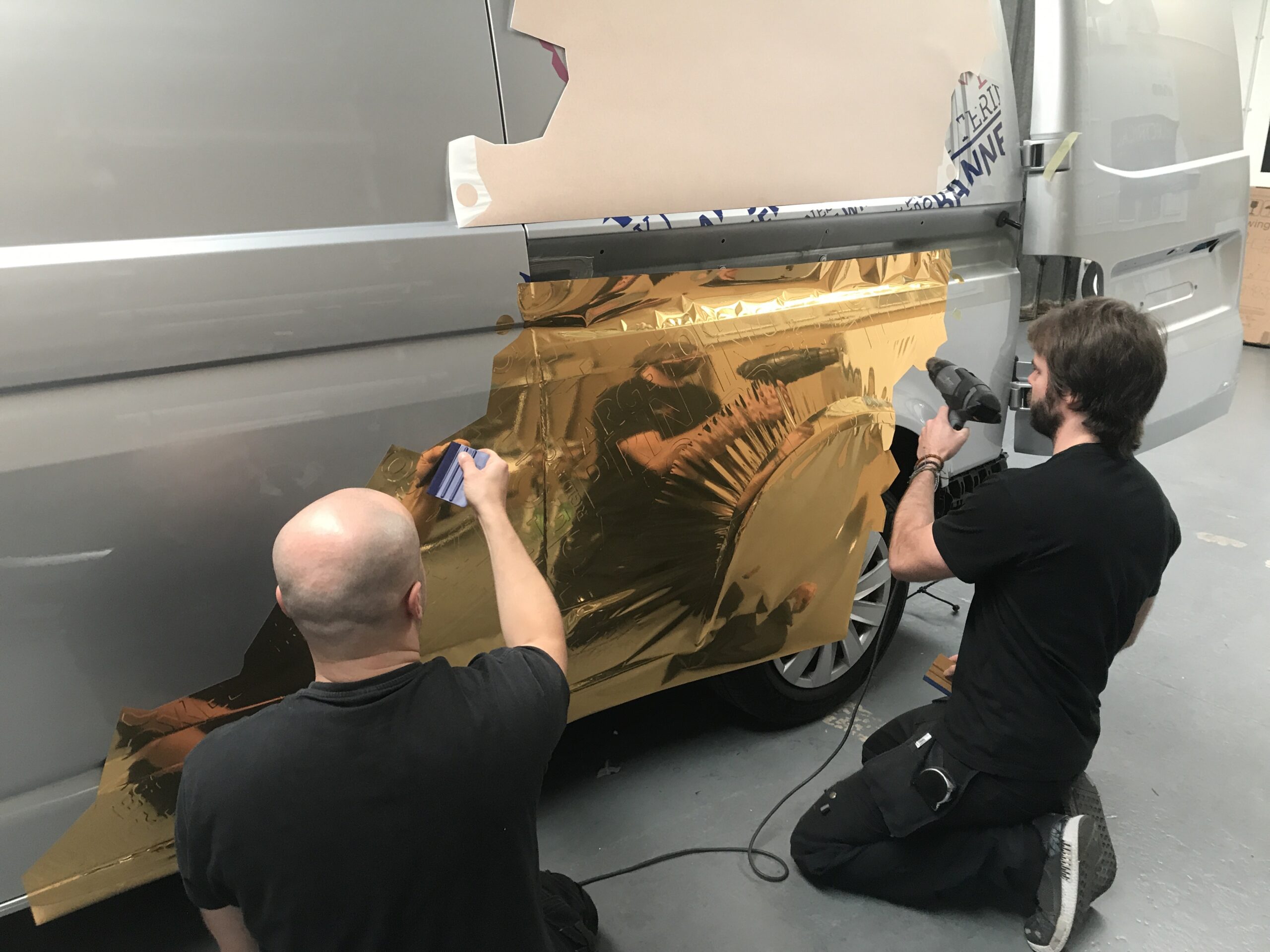 Grafix embossed gold chrome wrap - Wrap Like Royalty