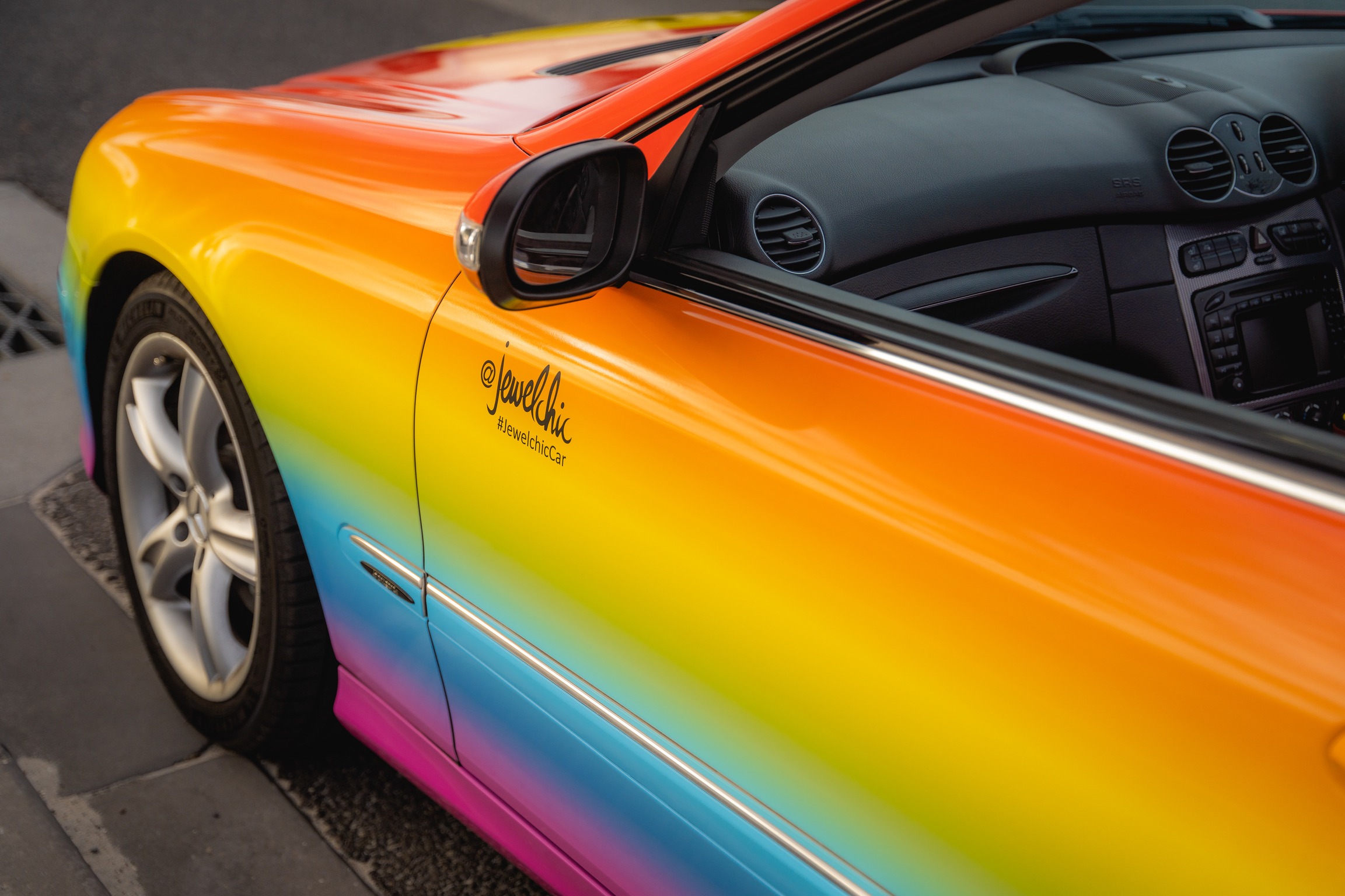 Rainbow Mercedes - Wrap Like Royalty